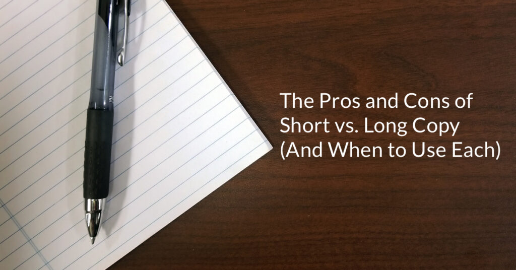 Long Copy vs Short Copy - Facebook - Inn8ly